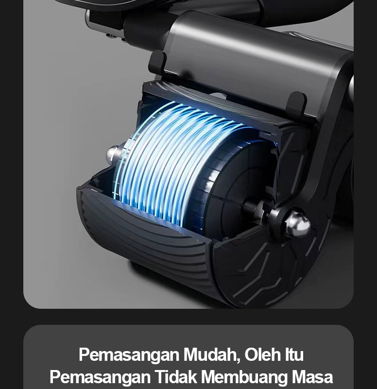 Ab Roller Wheel Sokongan Siku Auto Rebound Core Trainer Alat Senaman ...
