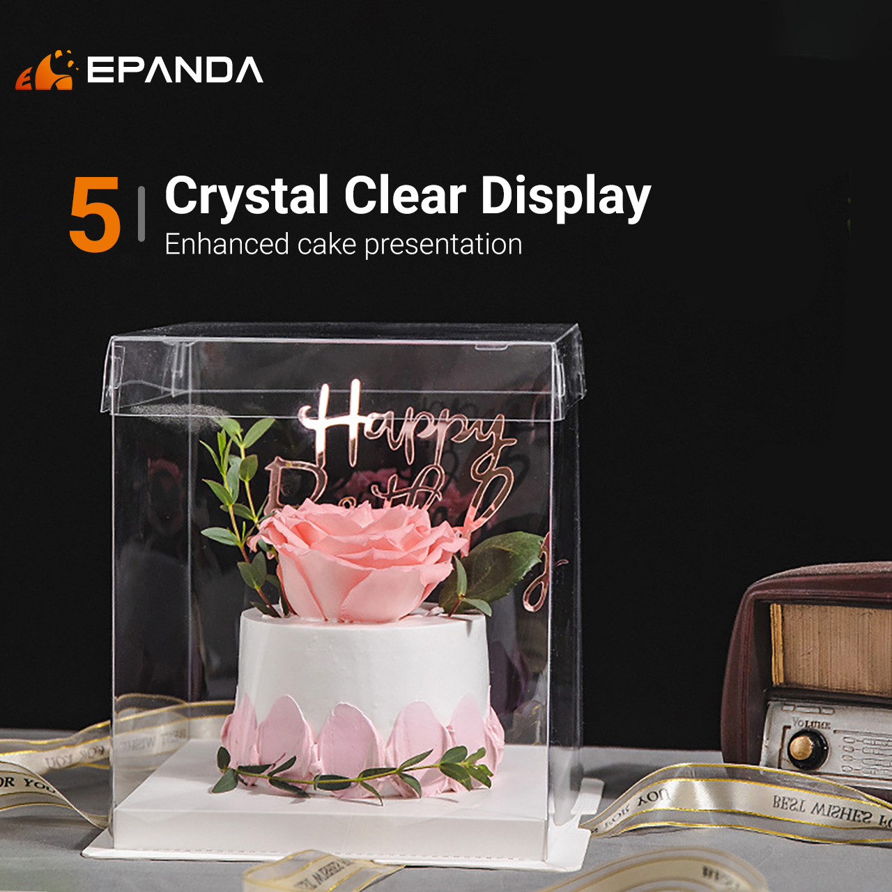Transparent Cake Box Gift Box Packaging Kotak Kek Clear Hantaran Hadiah ...