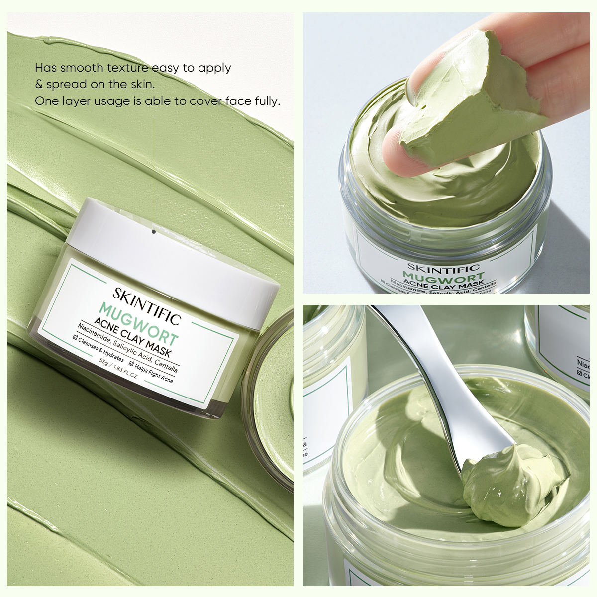 SKINTIFIC Clay Mask Mugwort Anti Pore Acne, Alaska Volcano Deep Pores ...