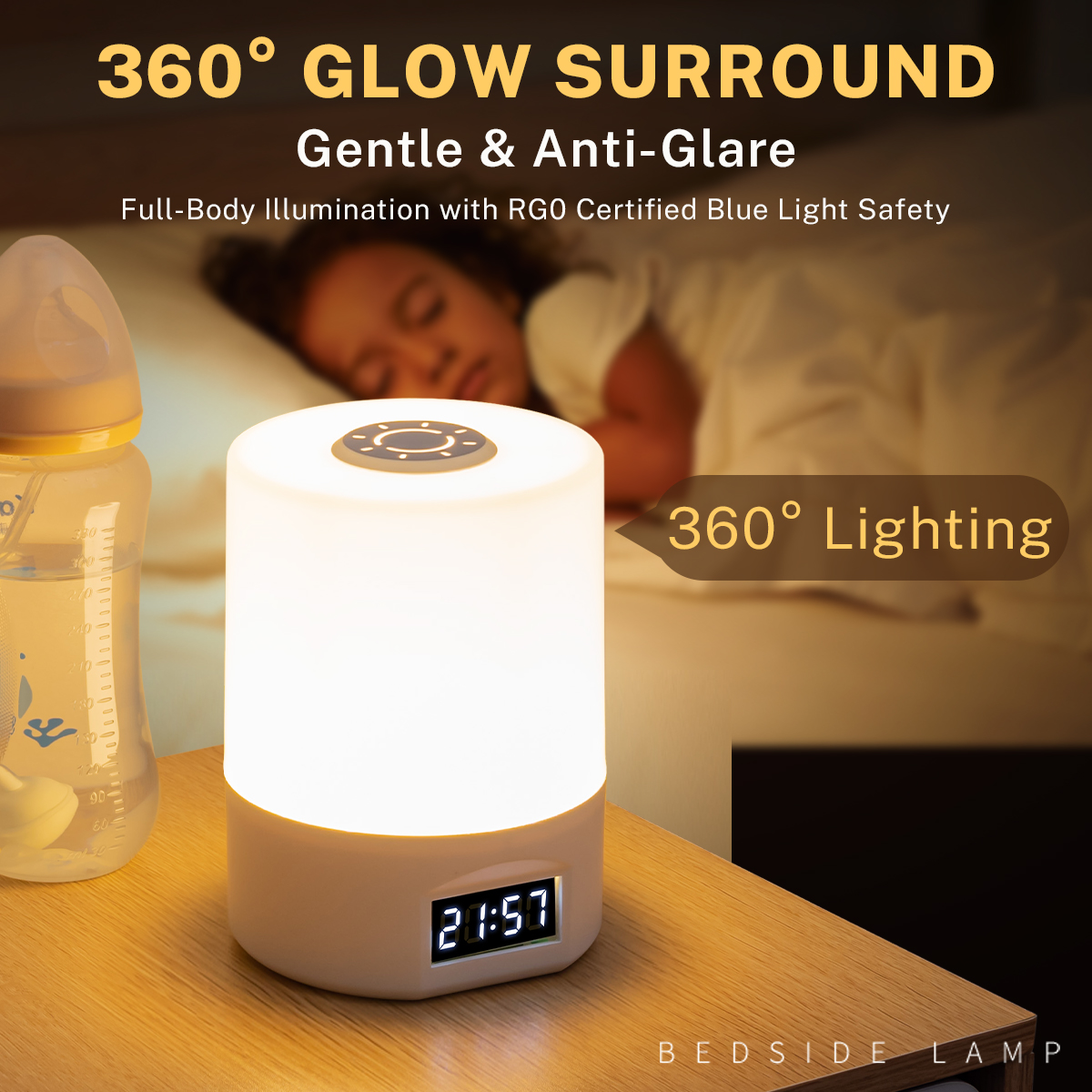 Dimmable Night Lamp LED 3Colour Touch Lights USB Dim Light Small ...