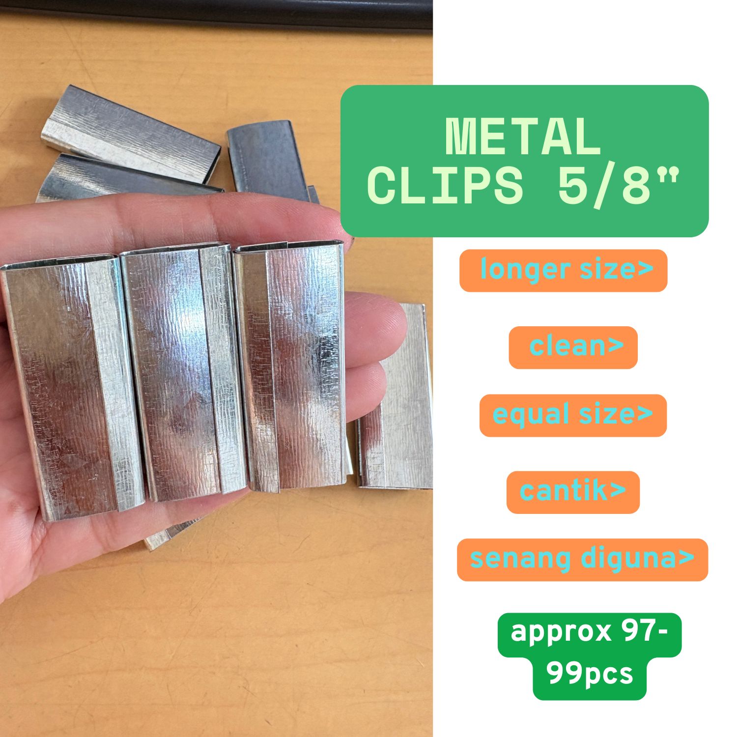 PVC Packing clip 5/8" (1.7cm) For PVC STRAPING BELT 580g+-/ metal ...