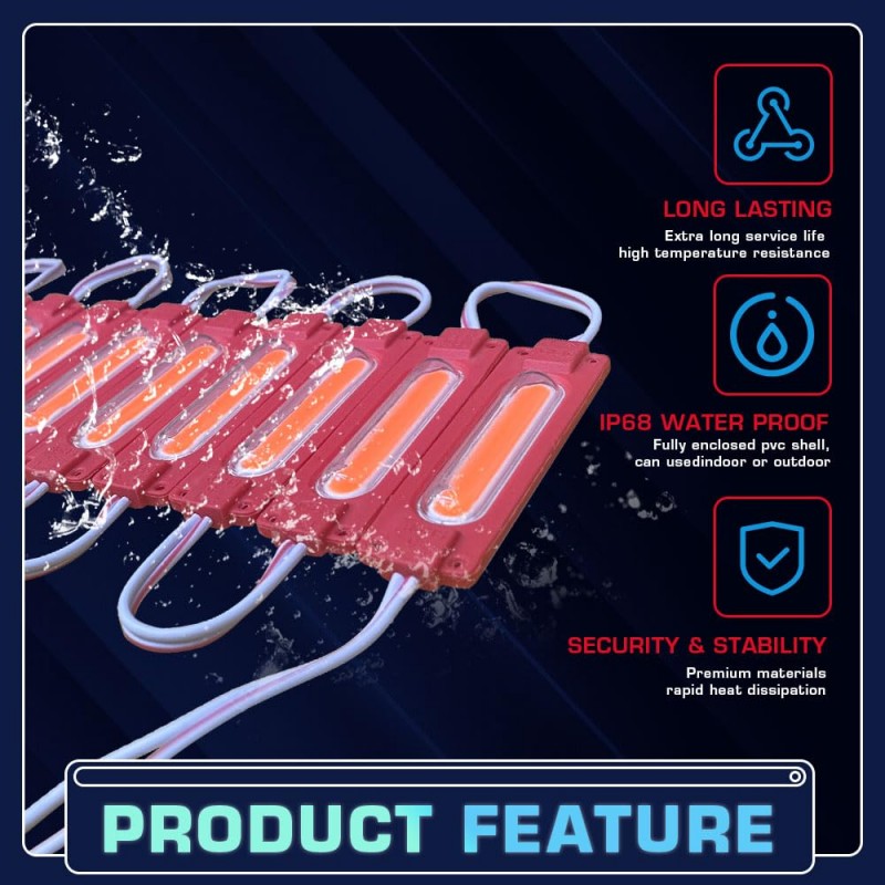 20 Pcs Warning LED Modules 12V LED Module Truck Side Marker Indicator ...