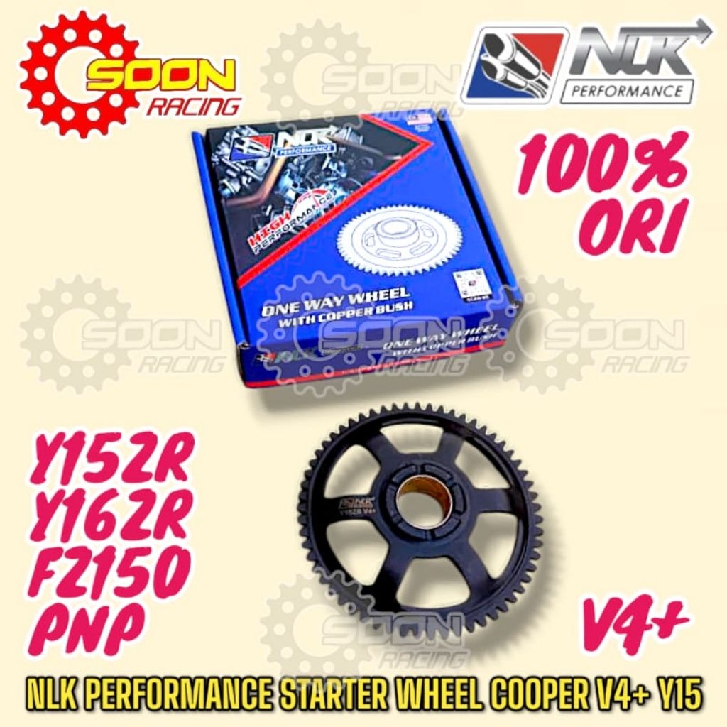 NLK PERFORMANCE Y15 Y16 V4+ ONE WAY GEAR STARTER WHEEL COOPER YAMAHA ...
