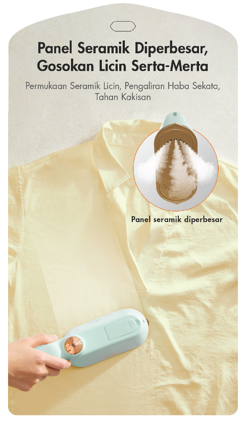 Gaabor Portable Electric Steam Iron Wet & Dry Iron Flexible Switching ...