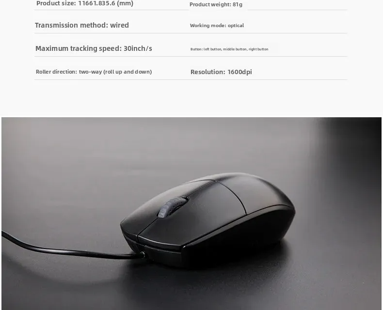 Rapoo N100 Wired Optical Mouse | Shopee Malaysia