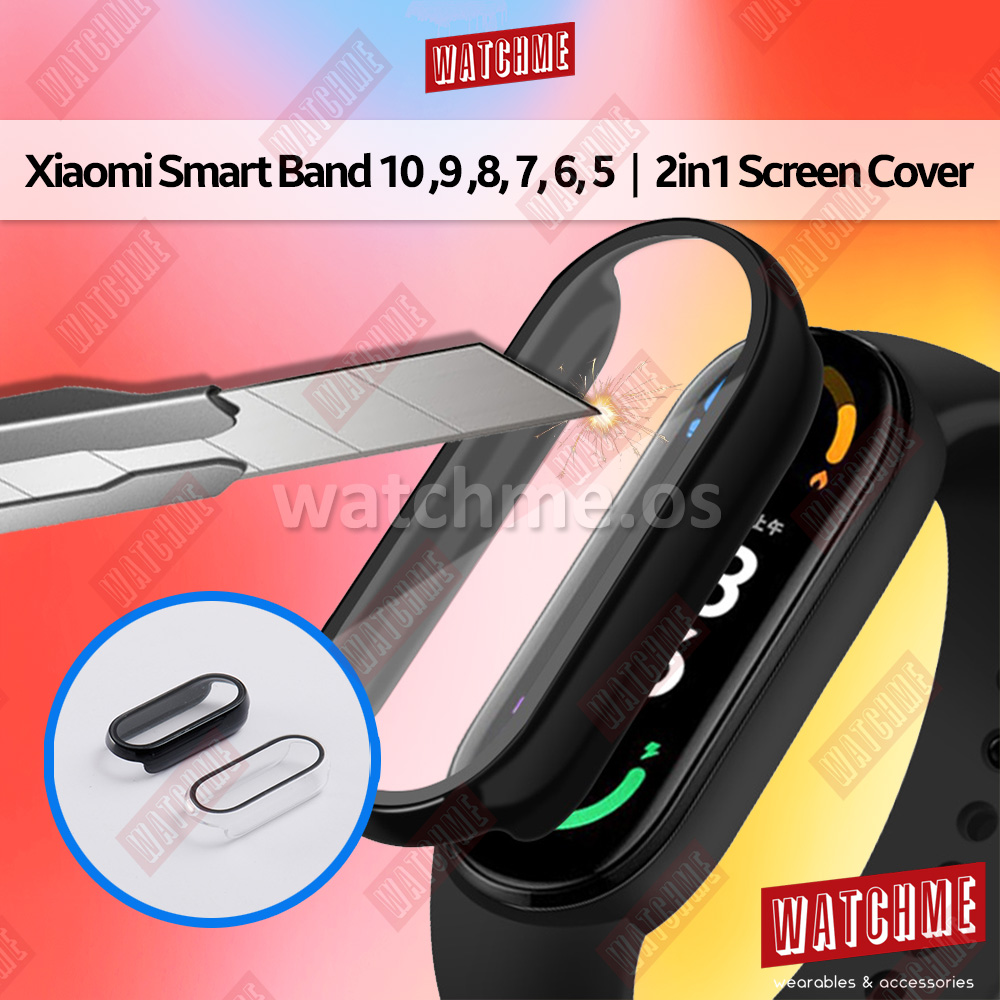 Xiaomi Smart Band 10 9 8 7 6 5 (mi band) Protector Case, 2in1 Hard ...
