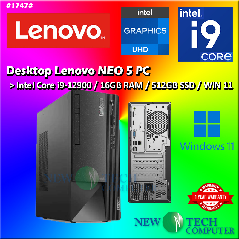 #1747 USED Used PC Lenovo ThinkCenter Neo5 Desktop Computer Intel Core ...