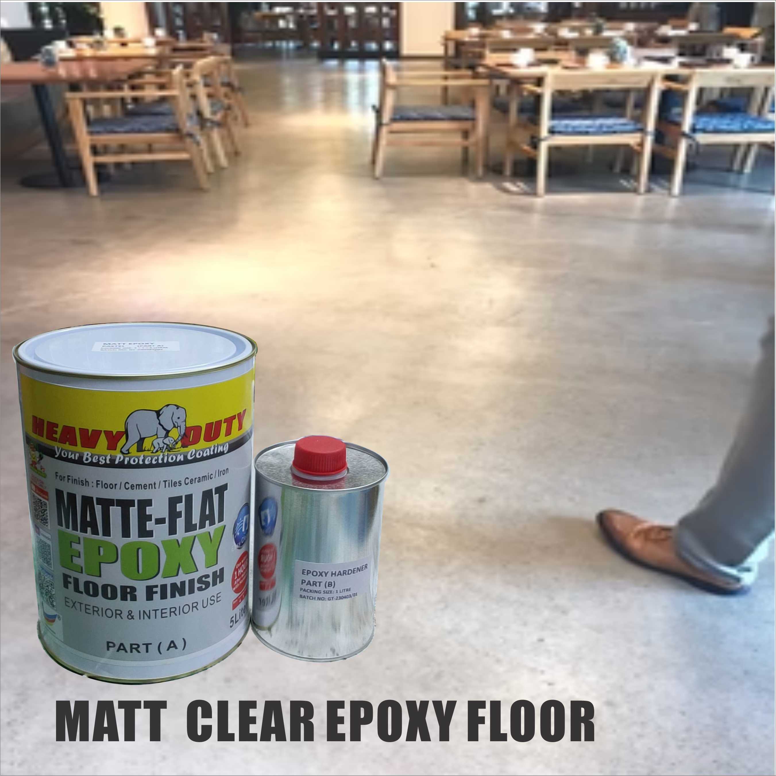 5L ( MATT EPOXY ) Epoxy Coating Coat (5L MATT COAT ) HEAVY DUTY PAINT ...