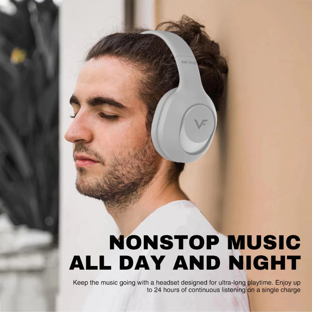 VINNFIER ANC 101 BT / ANC101 BT FON KEPALA BLUETOOTH HEADPHONE DEEP ...