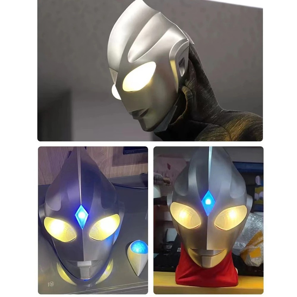 Ultraman Tiga Headgear Mask Touch Sensor with 3 Light 1:1 Helmet ...