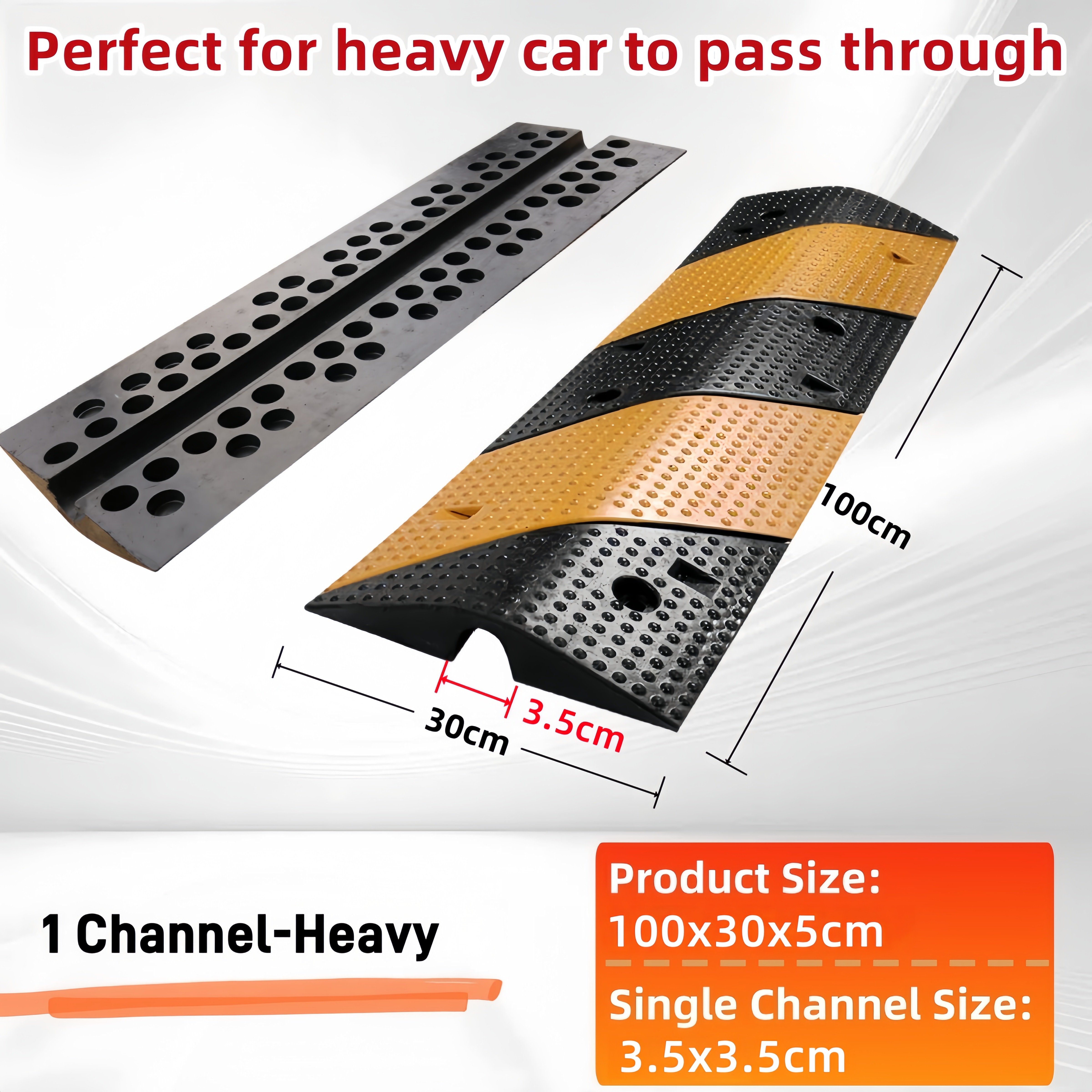 Cable Pipe Protector Cover Heavy Duty Rubber Speed Bump Cable Ramp Hump ...