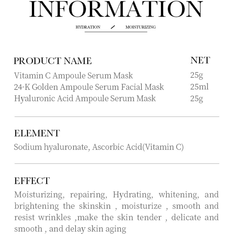 SADEOR 24K Gold Ampoule Essence Mask Hydrating and Moisturizing Mask ...