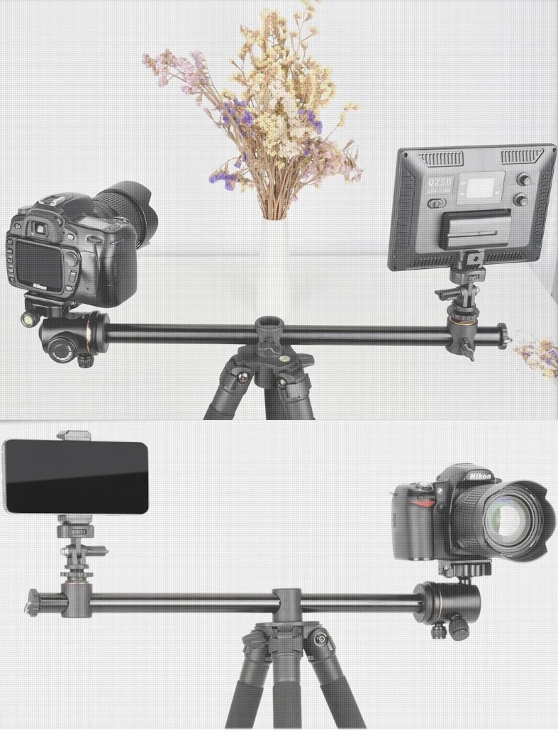 QZSD Q308H Flexible Tripod Camera Transverse Center Tripod With Bag ...