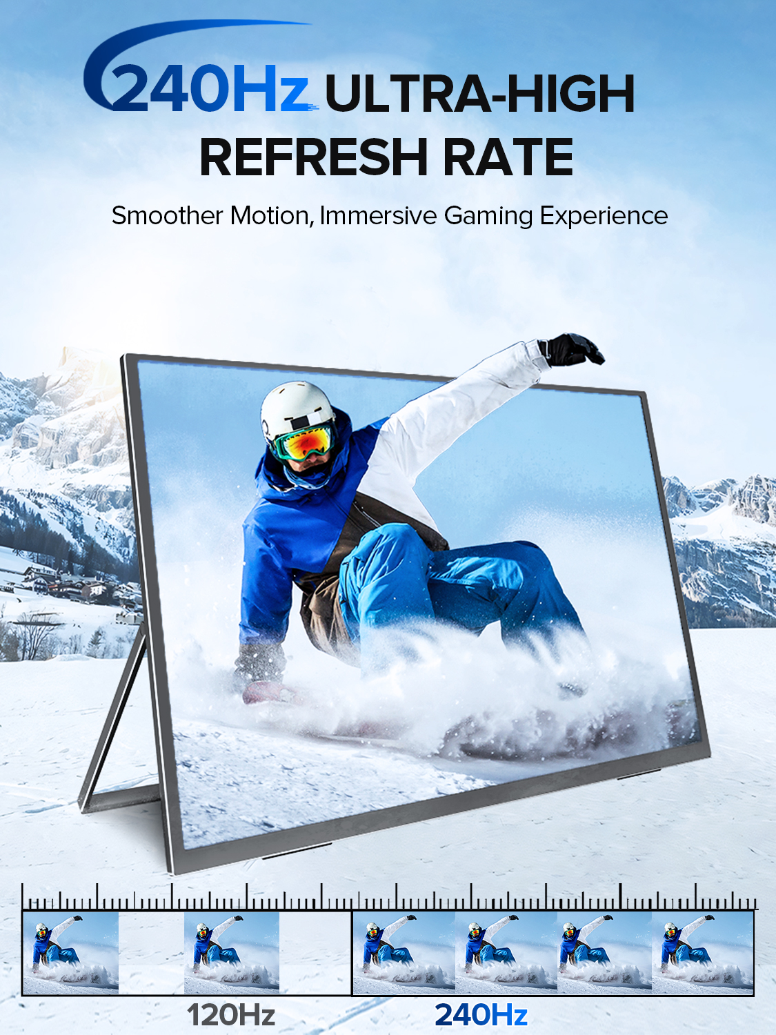UPERFECT【Local delivery】24.5-inch 240Hz portable monitor Display color ...