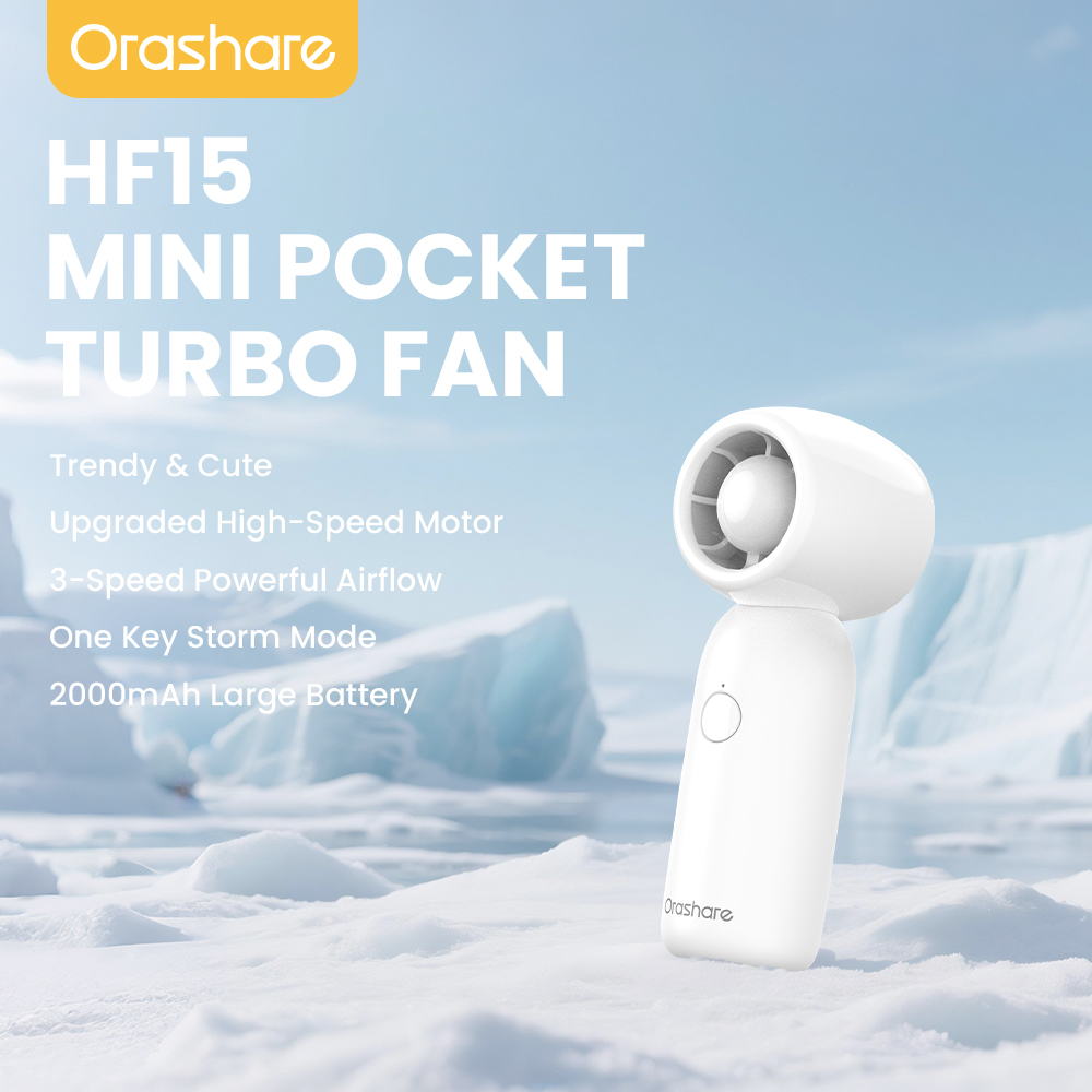 Orashare HF15Turbo Mini Fan High Speed Handheld Fan 2000mAh ...