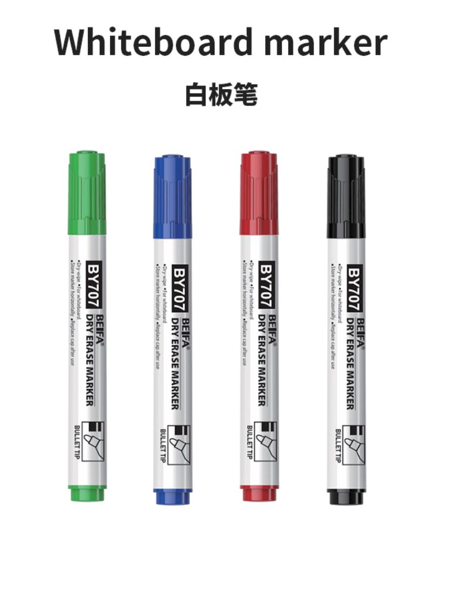 BEIFA Fine Tip Whiteboard Marker - 3.0mm | Blue Ink | Bullet Tip Dry ...