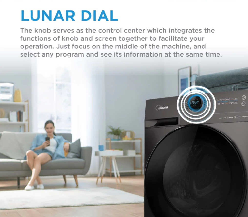 Midea 10KG / 7KG Combo Washer Dryer 2 In 1 Inverter Front Load Washing ...