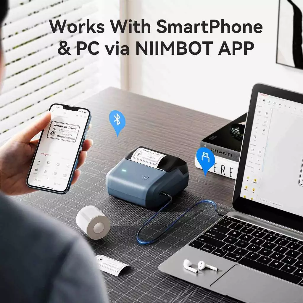 Niimbot B31 Mini Portable Label Sticker Printer | Machine Inkless Thermal | Free 1 roll sticker ...