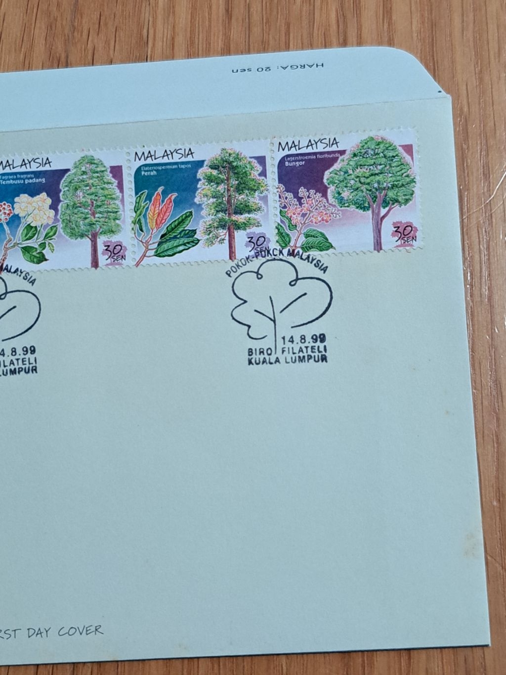 1999 Malaysia Sampul Surat Hari Pertama Pokok-Pokok Trees Of Malaysia ...