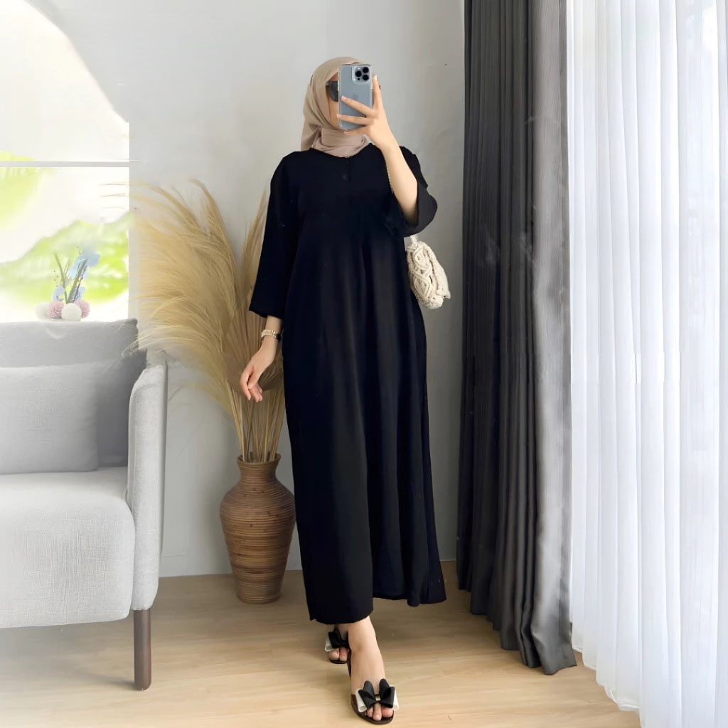 Kaftan Modern Long dress with 3/4 Airflow Cringkle Busui Hands, Long ...