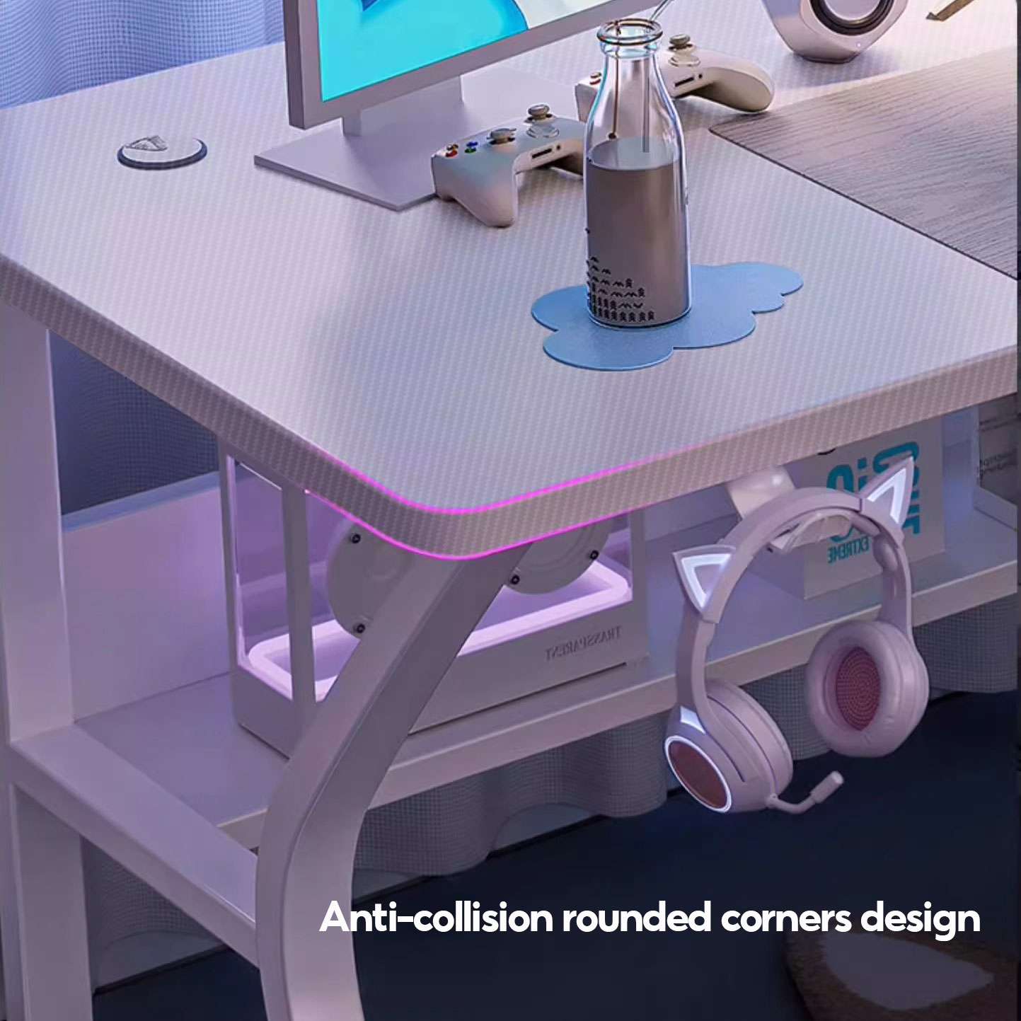 KUCADI High Quality Gaming Table Computer Table White Gaming Table ...
