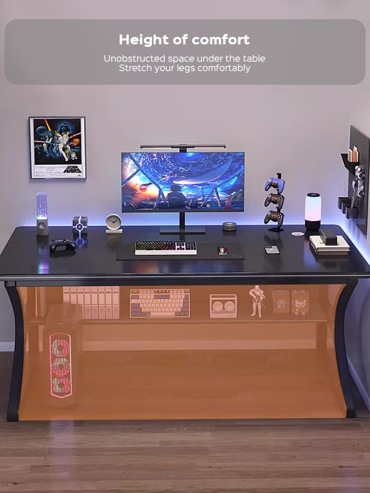 KUCADI Gaming Table Thicker & Stable Anti-Scratch Table Carbon Fiber ...