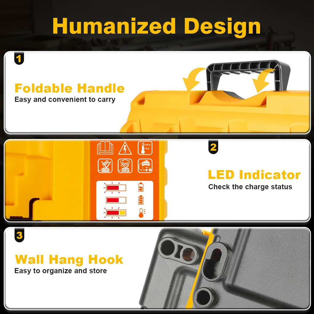 DEWALT DCB104 Charger Station For 12V / 20V / 60V Lithium-ion Battery 4 ...