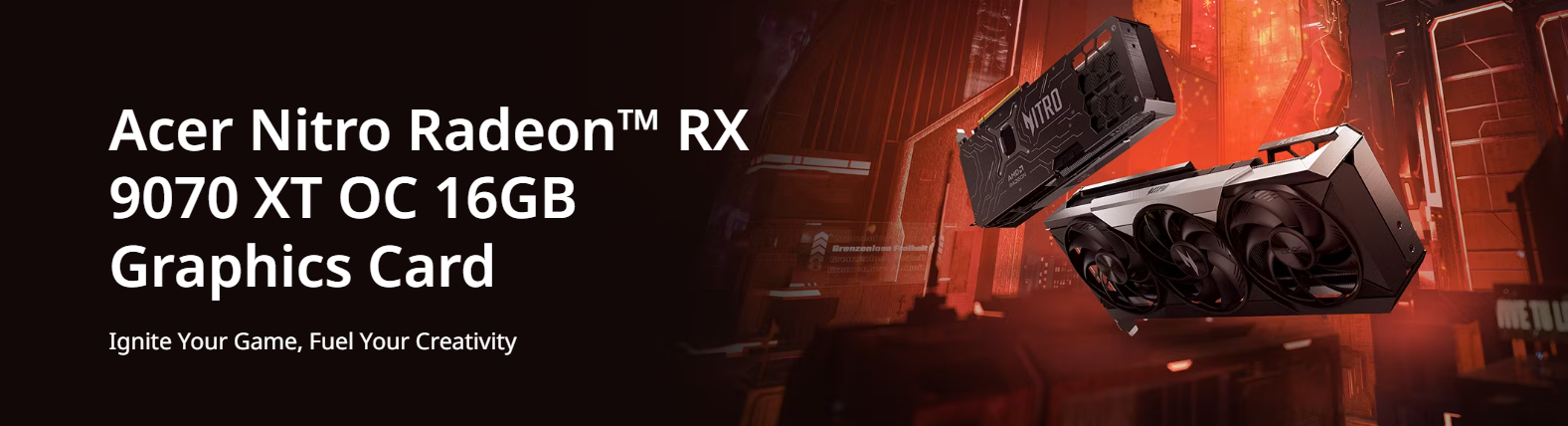 ACER NITRO AMD Radeon RX 9070 XT OC 16GB OC GDDR6 Graphics Card | DP ...