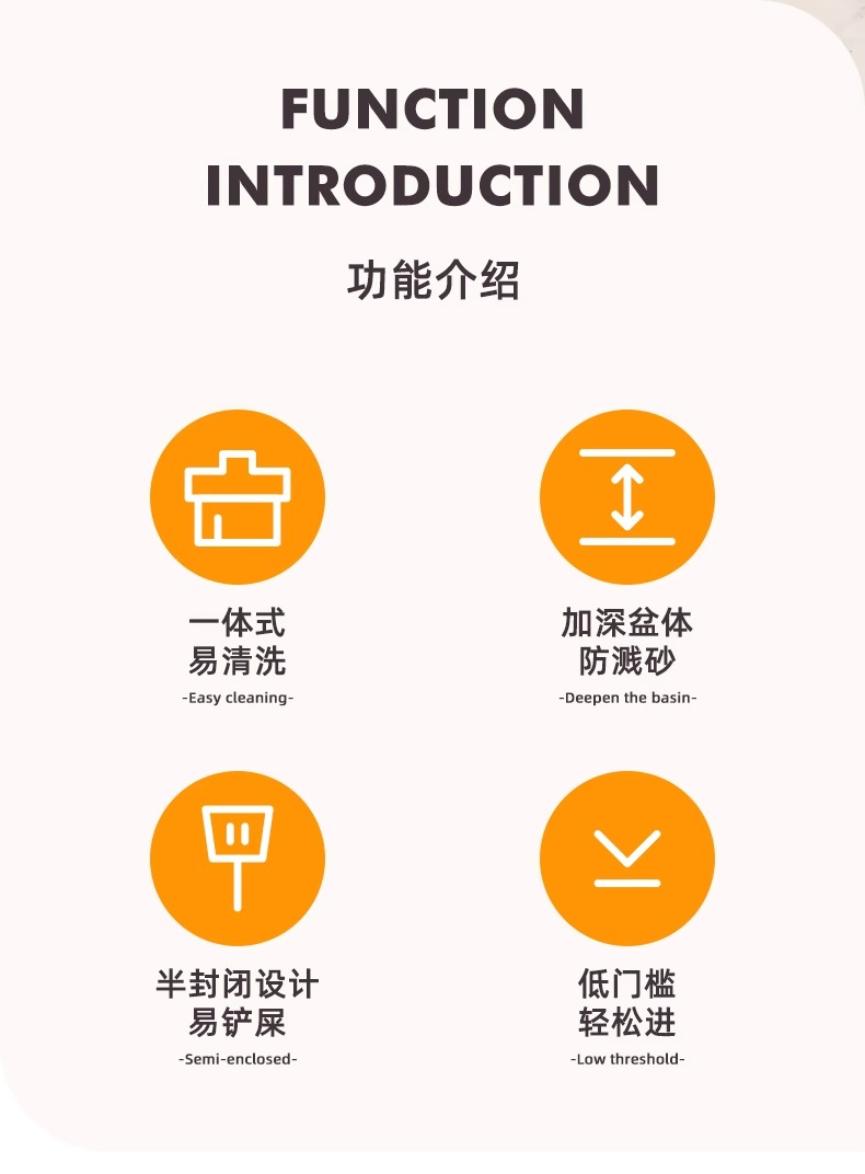 PETBLOX 🐕🐈 Tandas Haiwan Extra Large Cat Litter Box Open Splash Proof ...