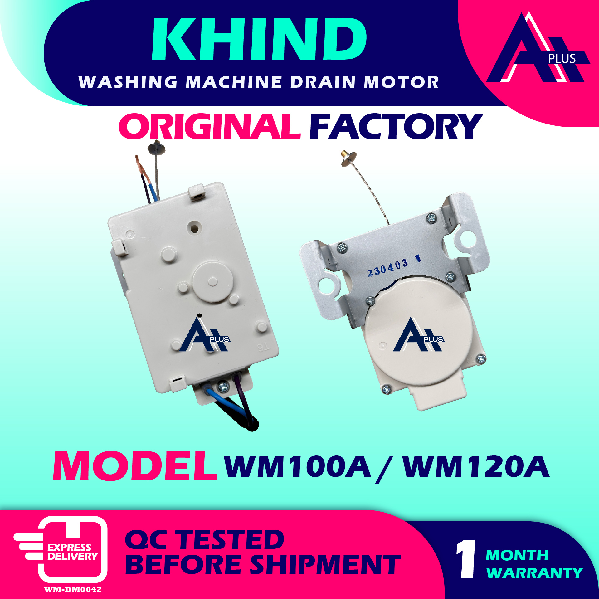 WM100A / WM120A KHIND Washing Machine Drain Motor WM-100A WM-120A WM100 ...