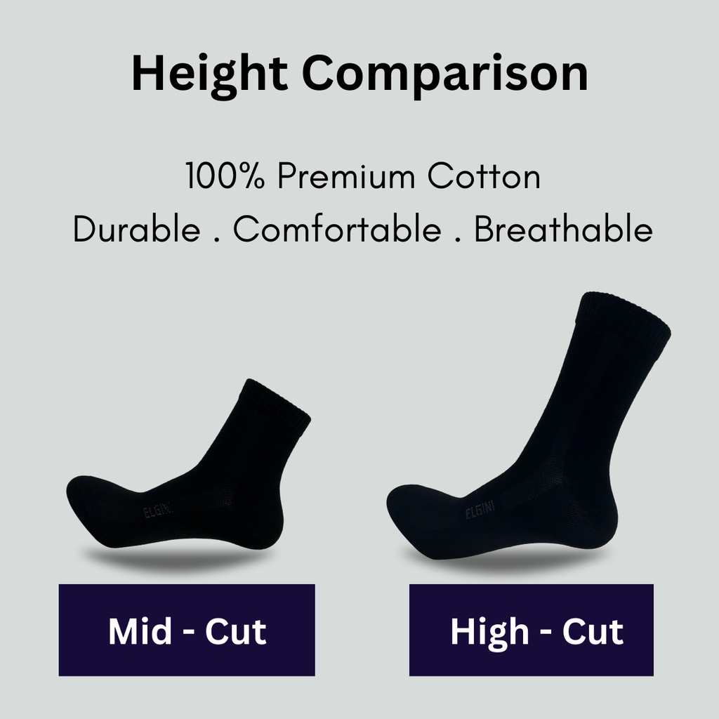 ELGINI E16125/126/138 Premium Cotton Socks | Comfortable, Breathable ...