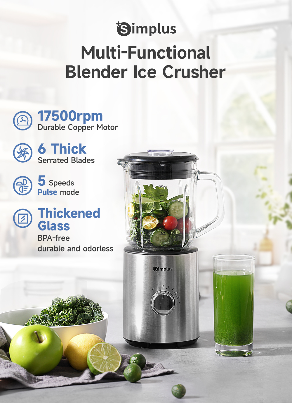 Simplus Multi-functional Ice Blender|Smoothie Maker|Baby Food Crushed ...
