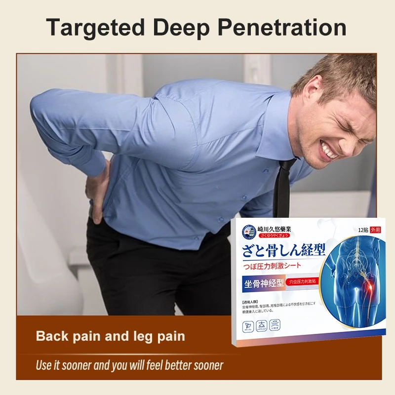 Sciatica pain relief patch 12 stickers/box Treat butt pain compressed ...