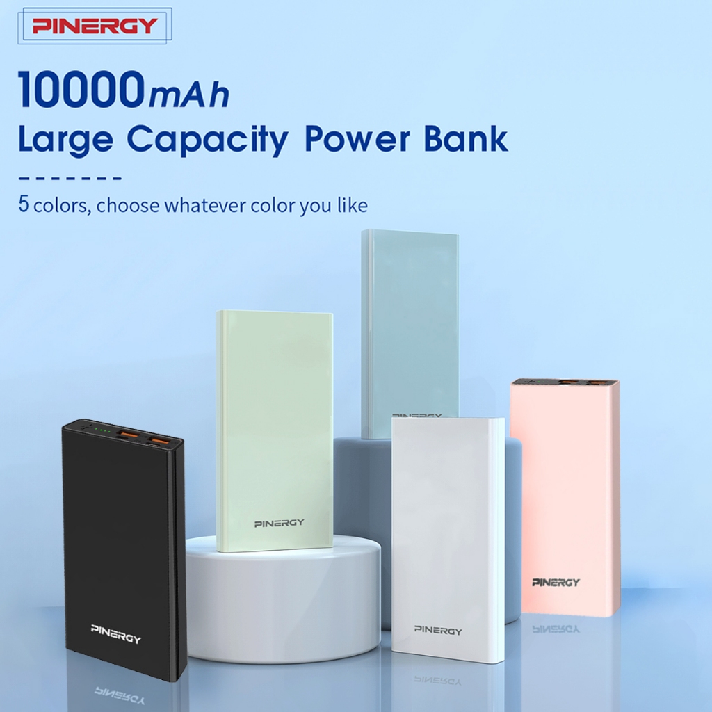 PINERGY Slim PowerBank 10000mAh – PG-968S Portable Fast-Charging Li ...