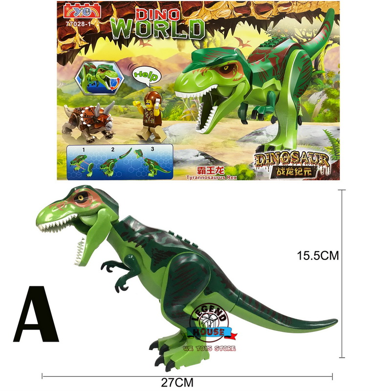 Jurassic World Dinosaur Blocks Tyrannosaurus Rex Set Brick Blok Mainan ...