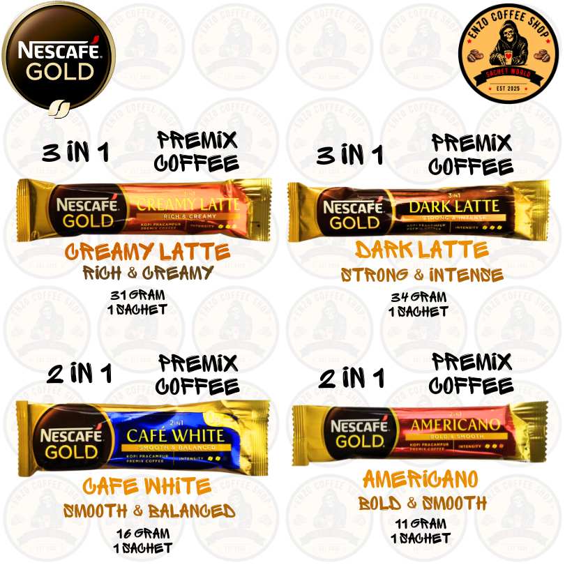 NESCAFE GOLD 🔥TRIPLE SACHETS, LOOSE PACK🔥 CREAMY LATTE, DARK LATTE ...