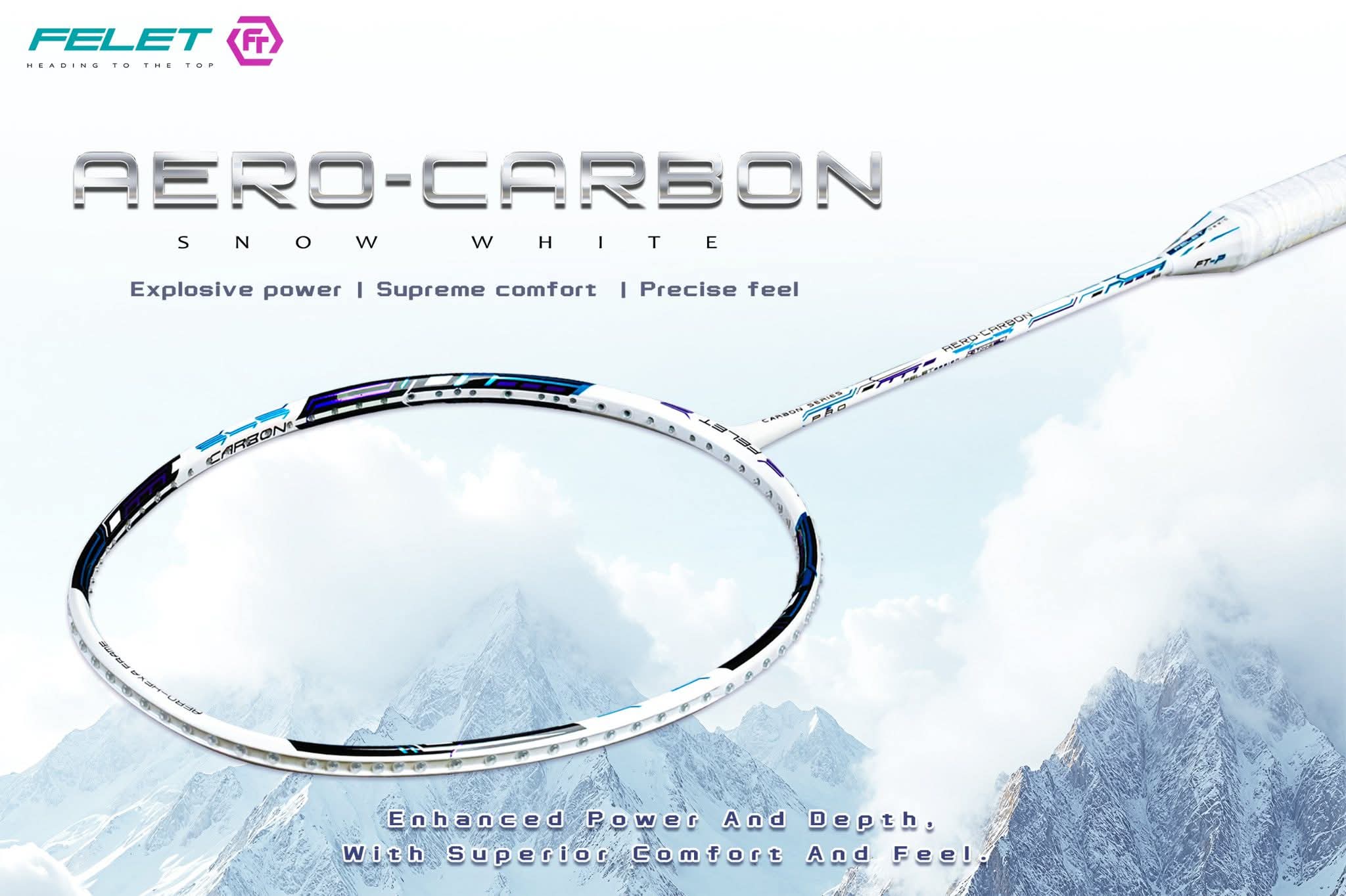 Felet Aero Carbon Snow White Badminton Racket | Shopee Malaysia
