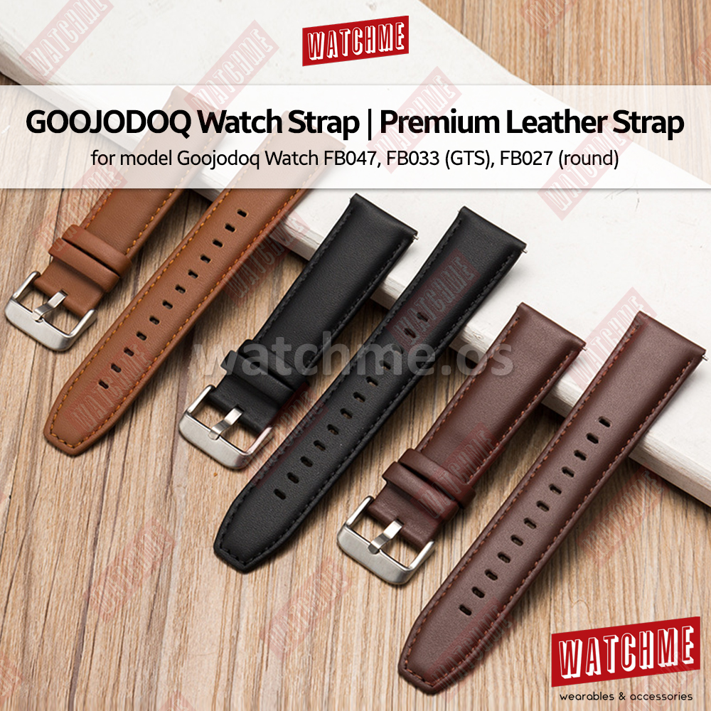 GOOJODOQ Watch Strap, Premium Leather Series 22mm 20mm, Stainless Steel ...