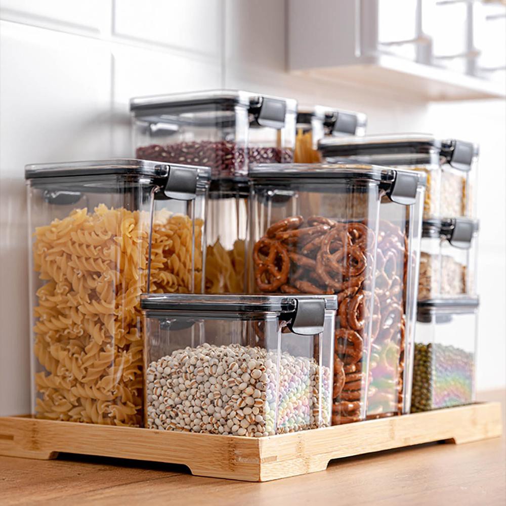 Airtight Food Storage Container – Plastic Fridge & Kitchen Organizer ...