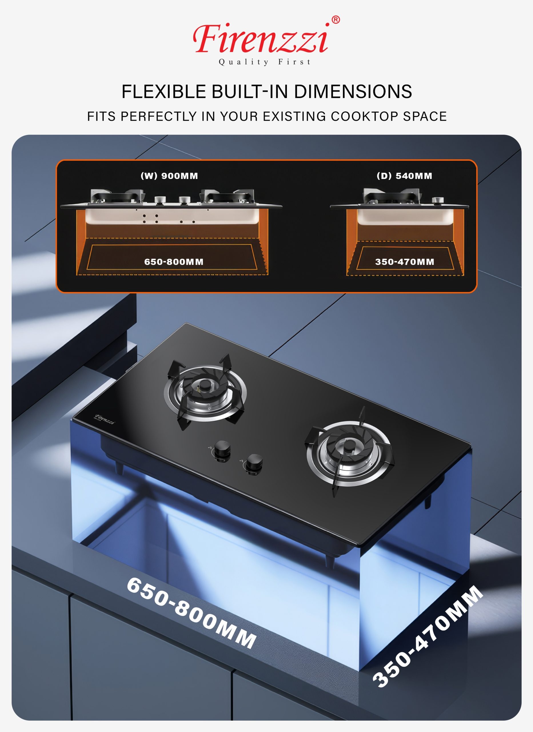 (Free Shipping + Free Install) Firenzzi FGH-2129 Gas Hob | 2 Burner ...