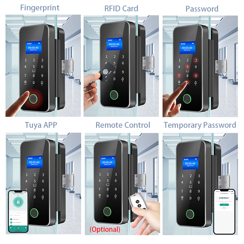 RUBY Smart Door Lock TUYA App Fingerprint Password Card Unlock 5 in 1 ...