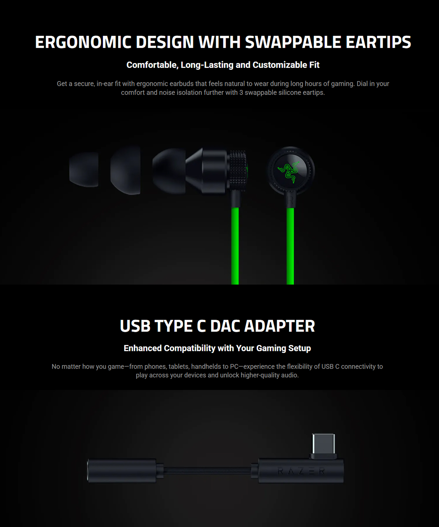 Razer Hammerhead V3 Wired Gaming Earbuds with Dynamic 11mm Audio ...