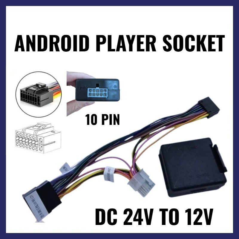 Kabel Soket Penukar 24V To 12V Android Player Converter Head Unit ...