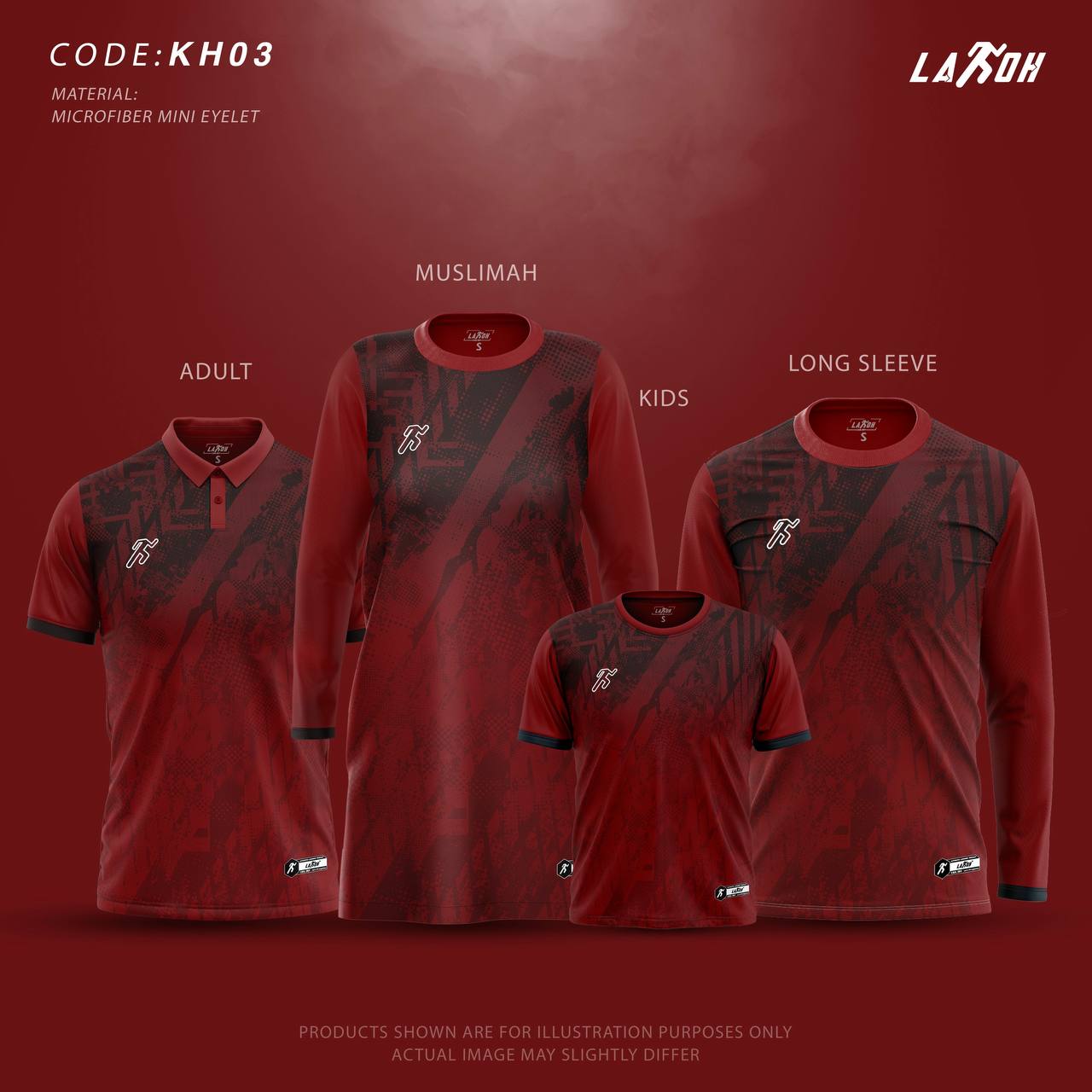 Jersi Lakoh Code KH | Lengan Panjang dan Muslimah | Long Sleeve ...