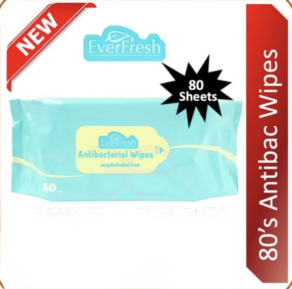 Everfresh Antibacterial Baby Wipes [80sheets] Soap & Alcohol Free ...