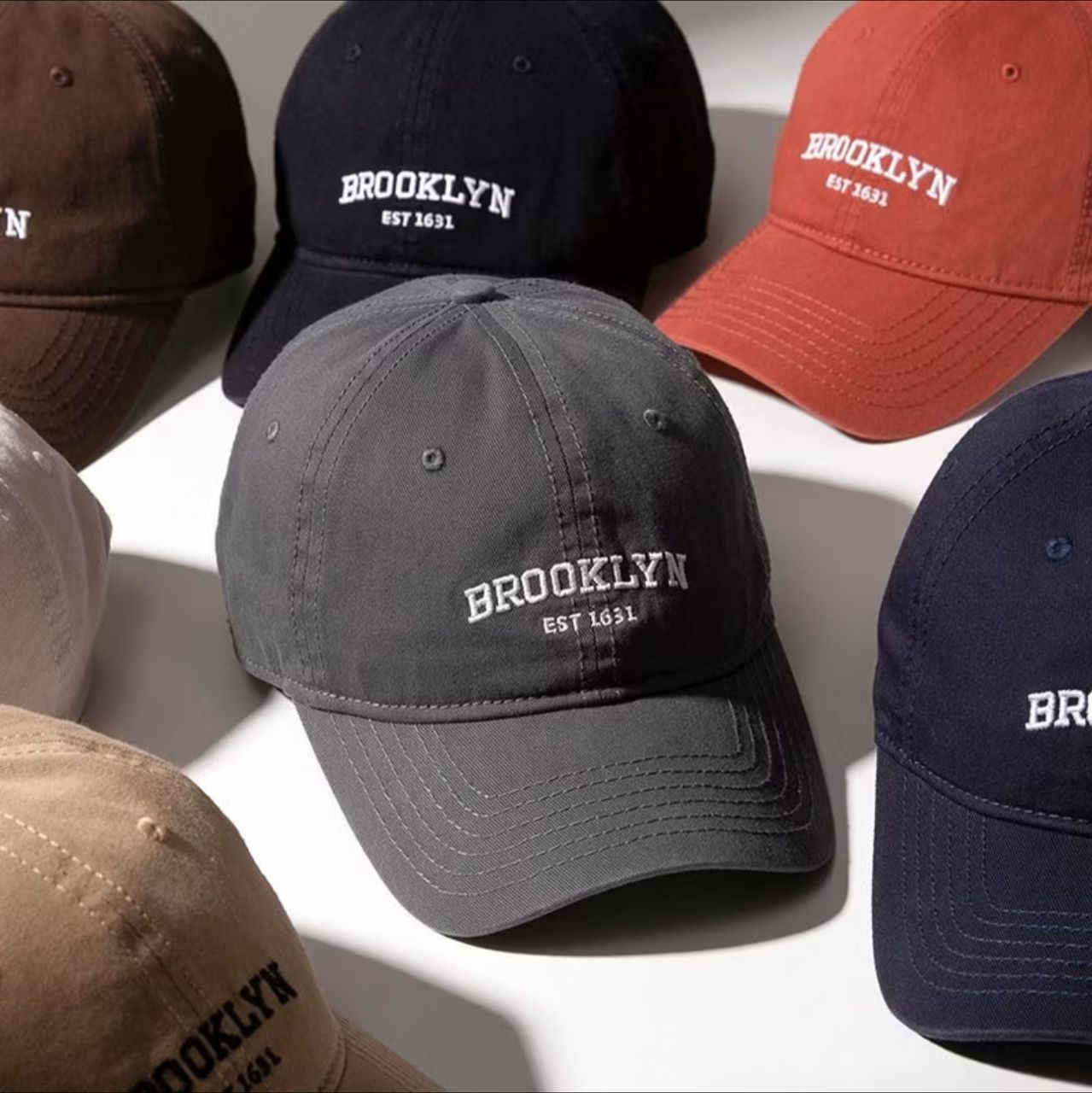 Cap Brooklyn EST 1631 Unisex Korean Cap Summer Soft Top Couples ...
