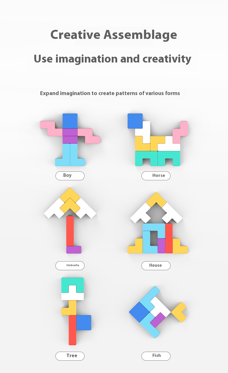 NIKO Early Educational Puzzle Tetris Building Block Toy Wooden Toys ...