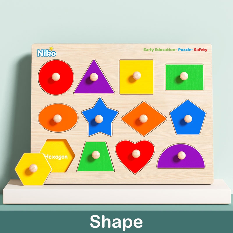 NIKO ABC Letter Digital Puzzle Wooden Toys For Kids Alphabet Number ...
