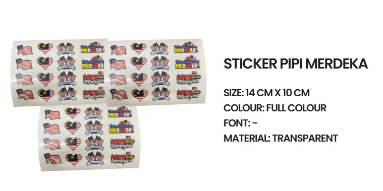 STICKER PIPI MERDEKA ( BUKAN TATOO ) | Shopee Malaysia