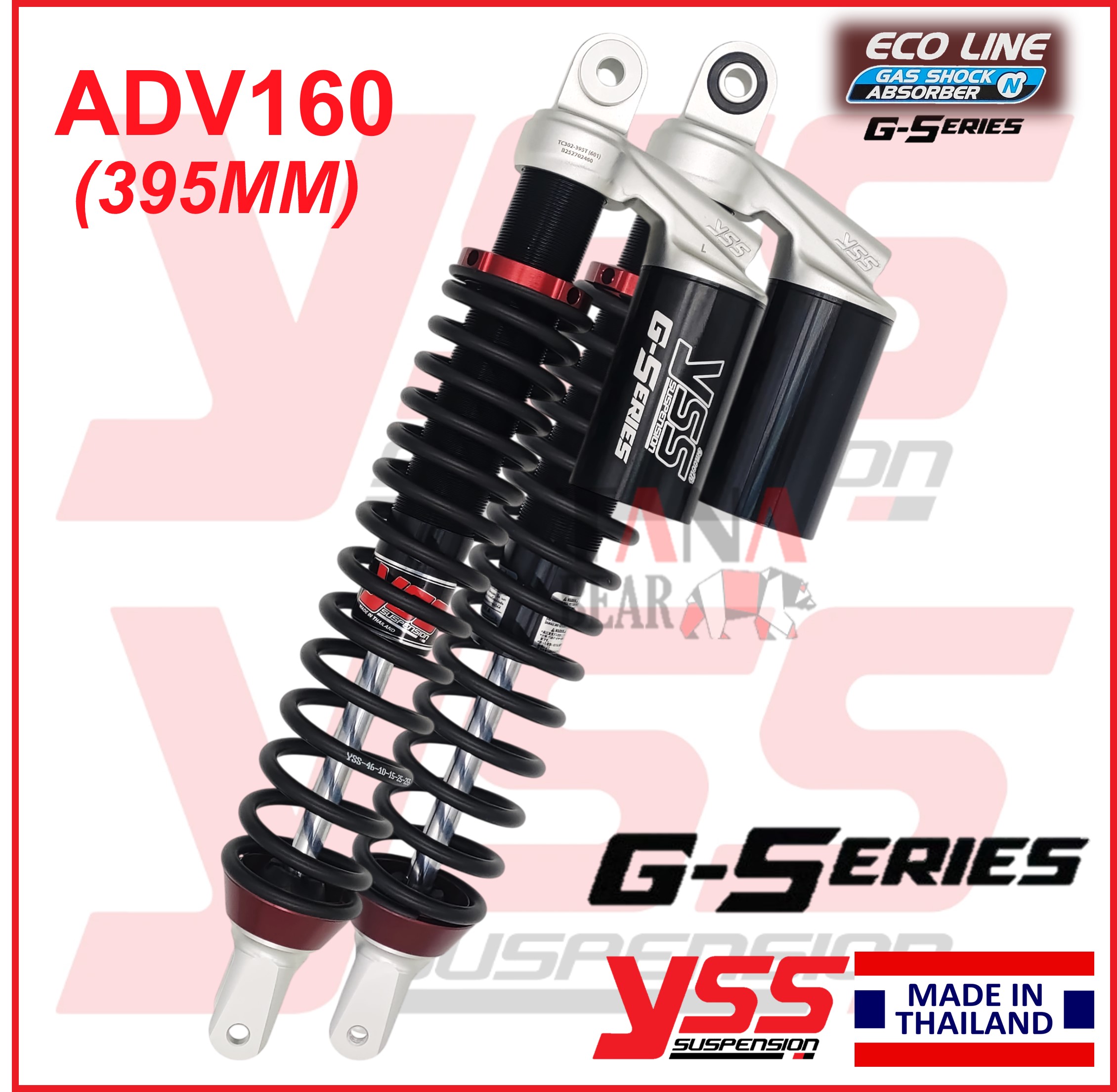 YSS ADV160 (395MM) Eco Line G-Series. Adjustable absorber monoshock ADV 160 Honda, Original YSS ...